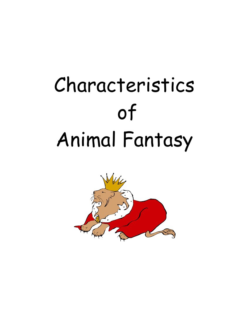 Characteristics of animal fantasy by Rita Godwin - Flipsnack