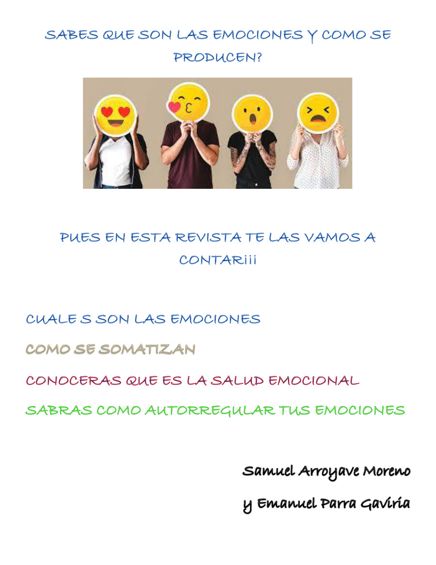 REVISTA SABES QUE SON LAS EMOCIONES Y COMO SE PRODUCEN by EMANUEL PARRA ...