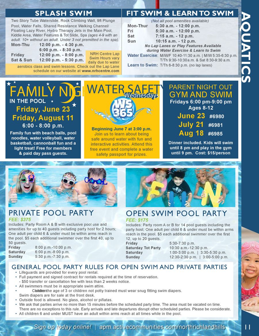 Learn to Swim Class Schedule 2017 by NRH PARD - Flipsnack