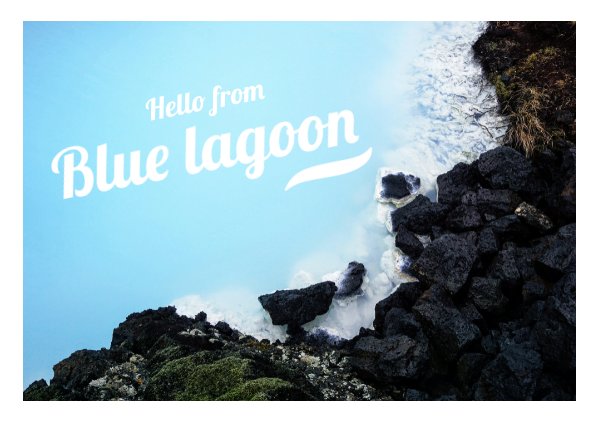 Free Blue Lagoon Postcard Template by Flipsnack templates - Flipsnack