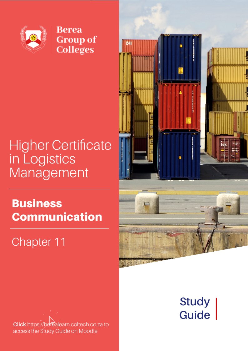 HC in Logistics Management: Business Communication Chapter 11 by E ...