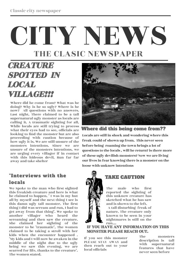 Frankenstein Newspaper by Jason Lomax - Flipsnack