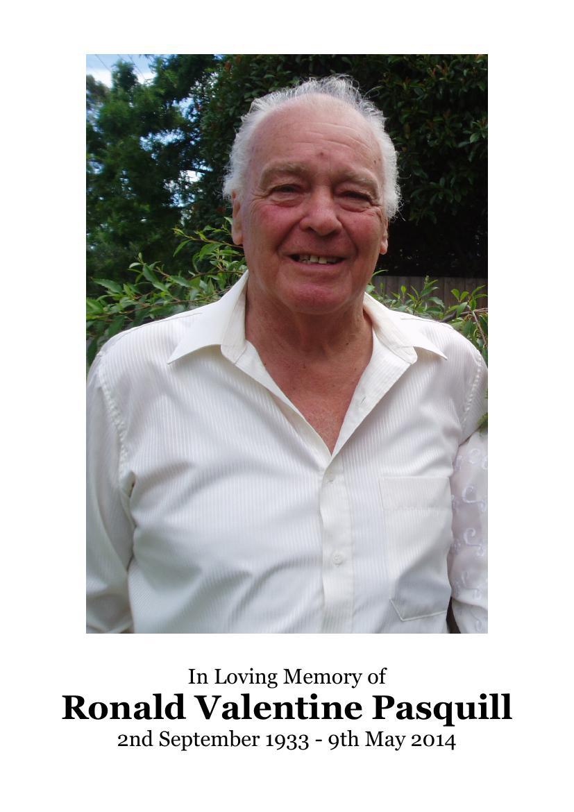 4 Order of Service for Ronald Valentine Pasquill by Natalie - Flipsnack