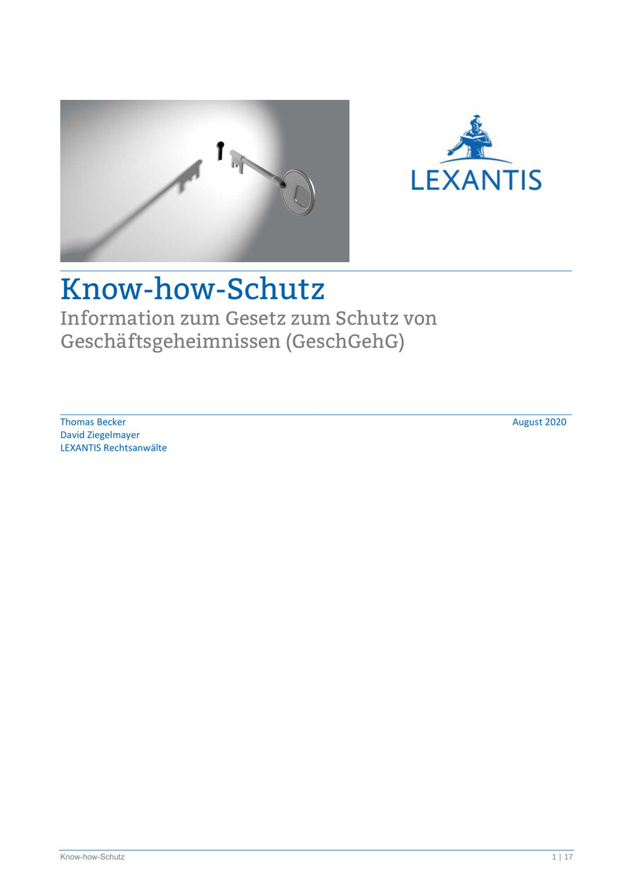 LEXANTIS Guide Know How Protection Aug 2020 by Ziegelmayer - Flipsnack
