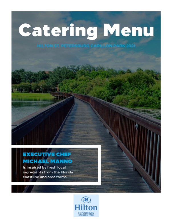 Hilton Carillon Catering Menu by Elizabeth Wittig - Flipsnack