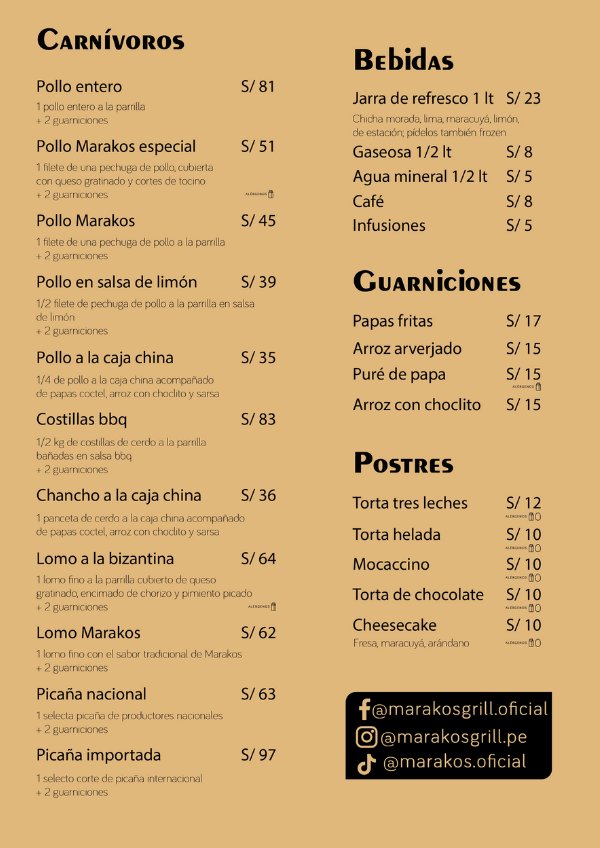 Carta Marakos Pimentel by Marakos Grill... - Flipsnack
