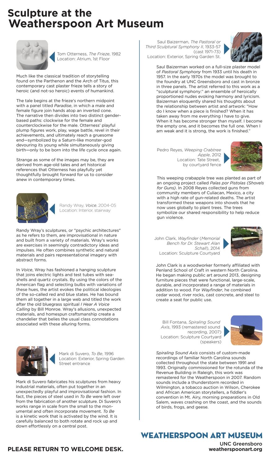 Weatherspoon Art Museum Sculpture Information by Loring Mortensen ...