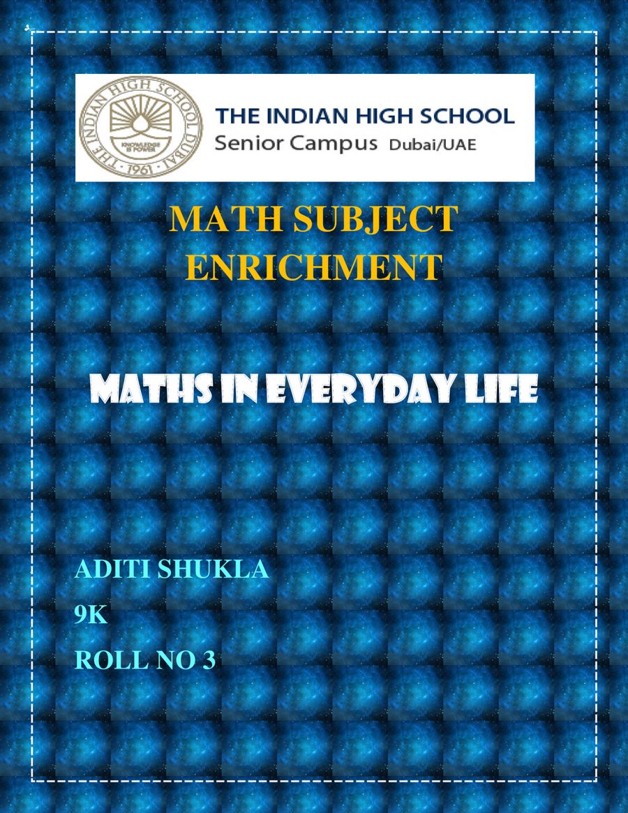MATH SUBJECT ENRICHMENT by aditi - Flipsnack