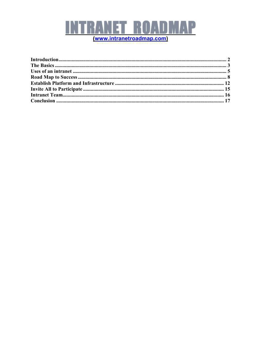 intranet_road_map by neil - Flipsnack
