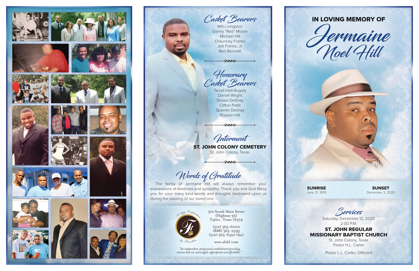 ALCBF Jermaine Hill Celebration Funeral Program by A Life... - Flipsnack