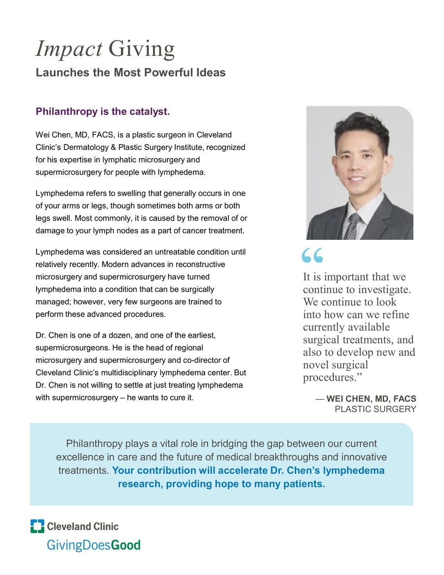 Dr. Wei Chen - Plastic Surgery_2022 by Cleveland Clinic