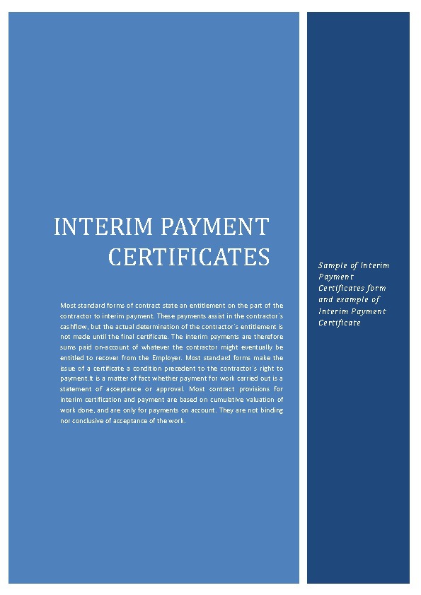 Example of Interim Payment Certificates by sweet momo - Flipsnack