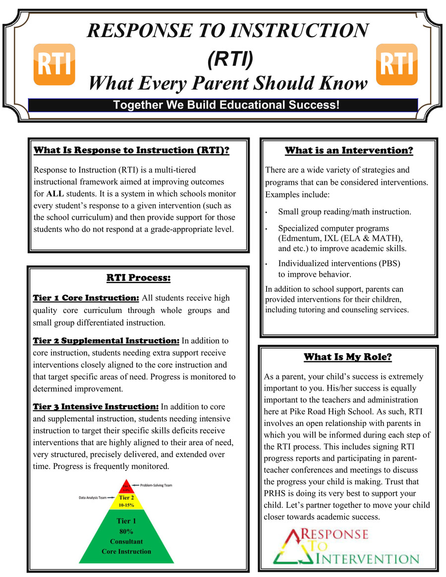 PRHS Parent RTI Newsletter by Turkessia - Flipsnack