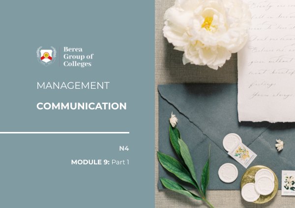 Management Communication N4 Module 9: Part 1 by E-Publishing - Flipsnack