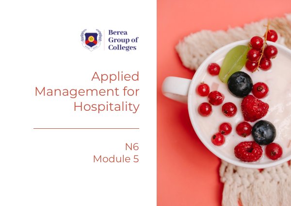 Applied Management for Hospitality N6 Module 5 by E-Publishing - Flipsnack