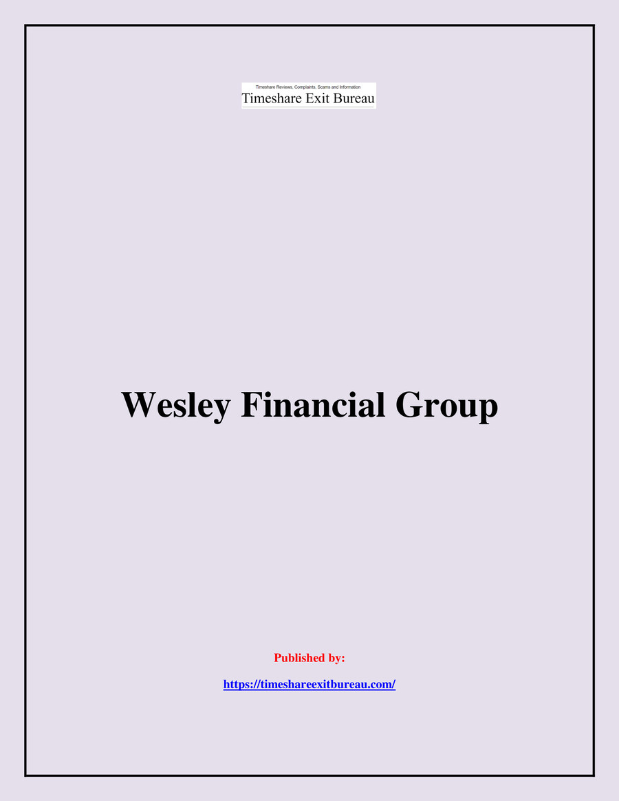 Wesley Financial Group by timeshare exit - Flipsnack