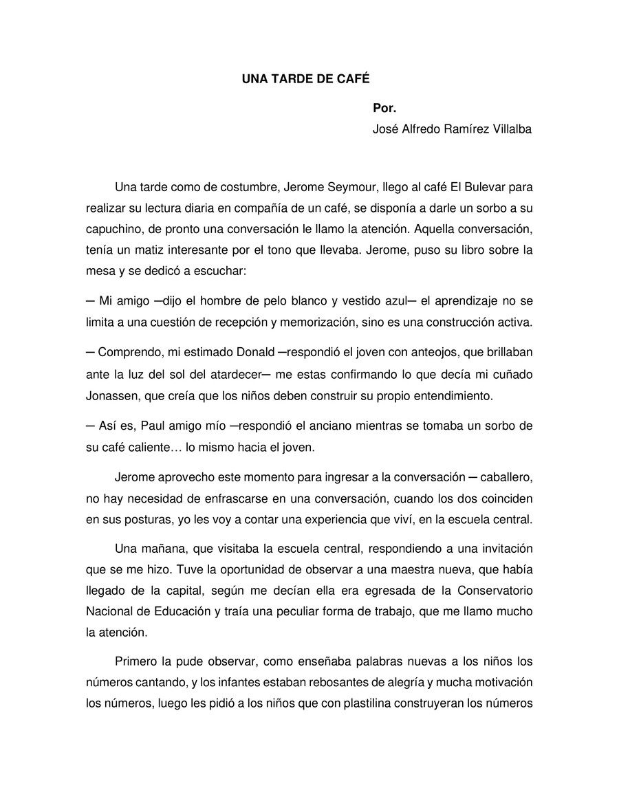 EL CUENTO-UNA TARDE DE CAFÉ by - Flipsnack