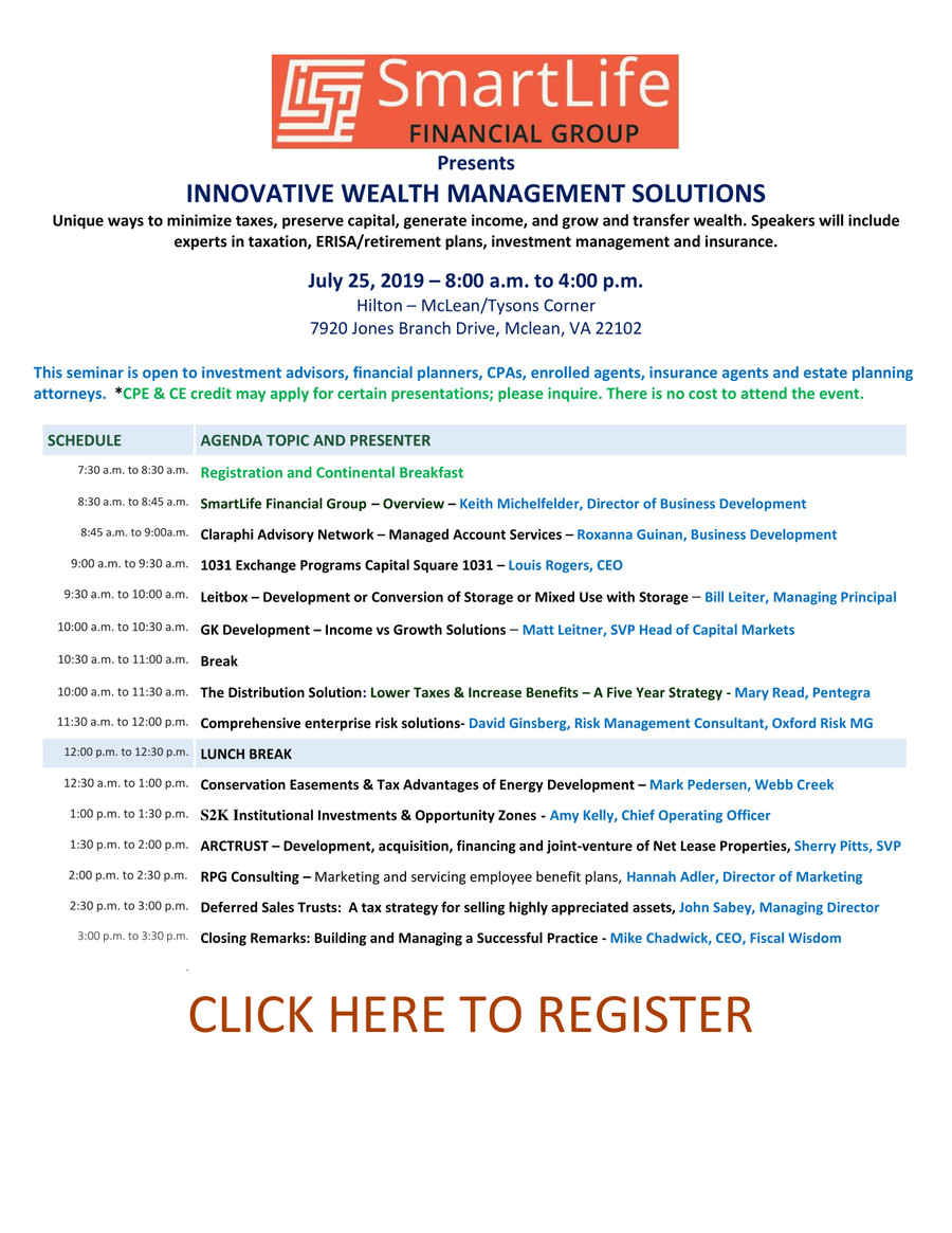 SmartLife FG seminar agenda July 25 2019 by Roxanna M Guinan - Flipsnack