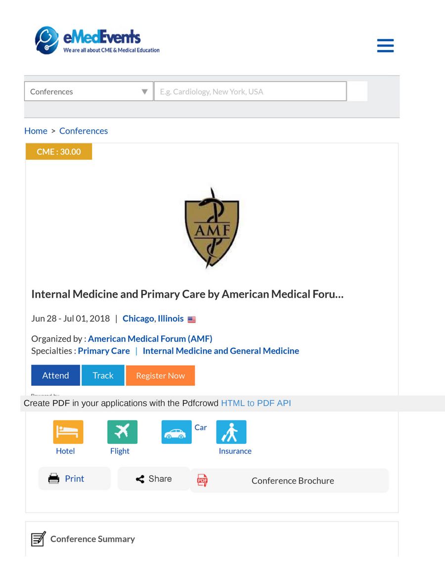 AMF Internal Medicine Conference in Chicago | eMedEvents by eMedEvents ...