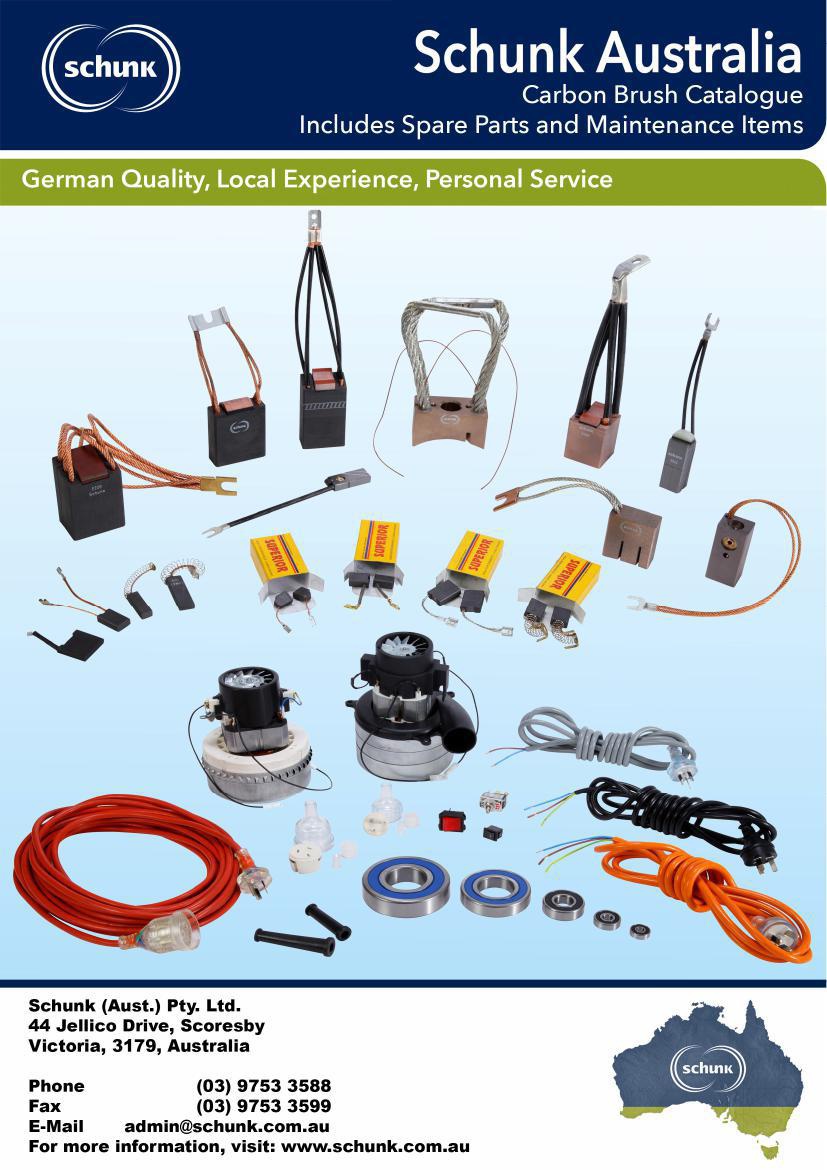 Schunk Australia 2015 Power Tool Carbon Brushes & Spare Parts Ca by ...