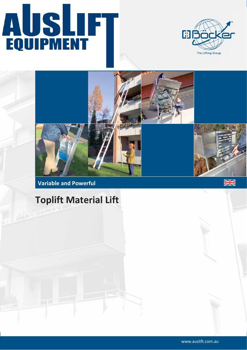 Toplift Furniture Material Lift | AUSLIFT by AUSLIFT CRANE - Flipsnack