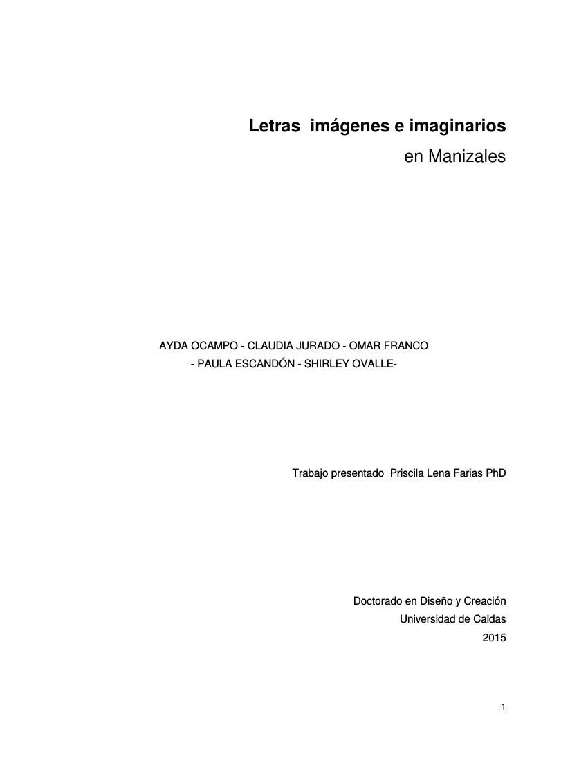 Informe Letras imágenes e imaginarios by Paula... - Flipsnack