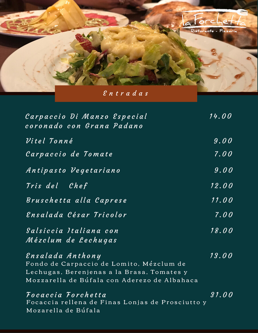 Menú La Forchetta by menu - Flipsnack