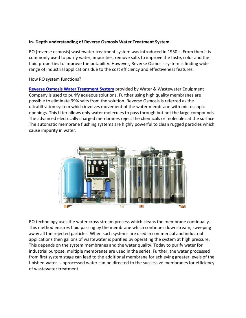 Reverse Osmosis Water Treatment System by alenodye - Flipsnack