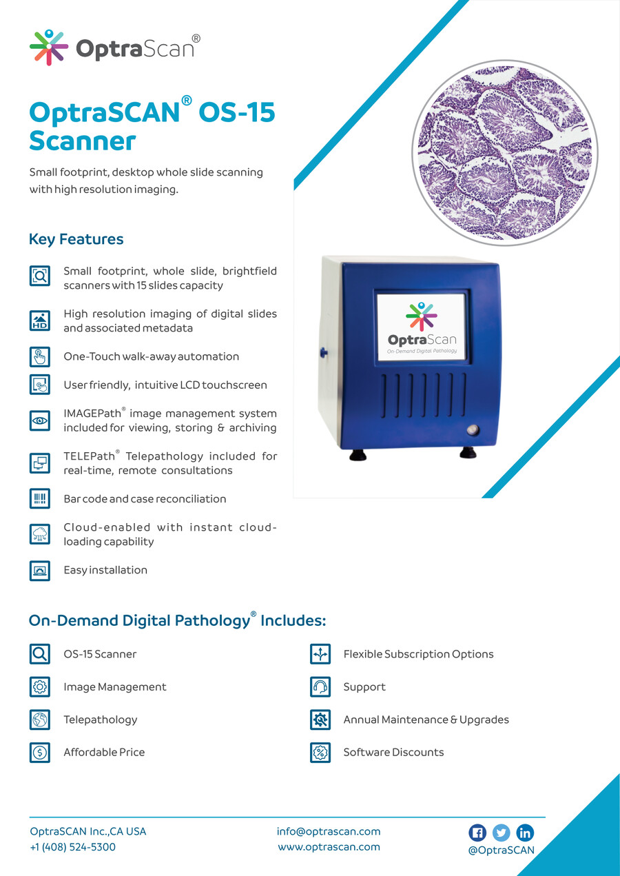 OS-15 Histopathology Slide Scanner- OptraSCAN Inc by OptraSCAN Inc ...