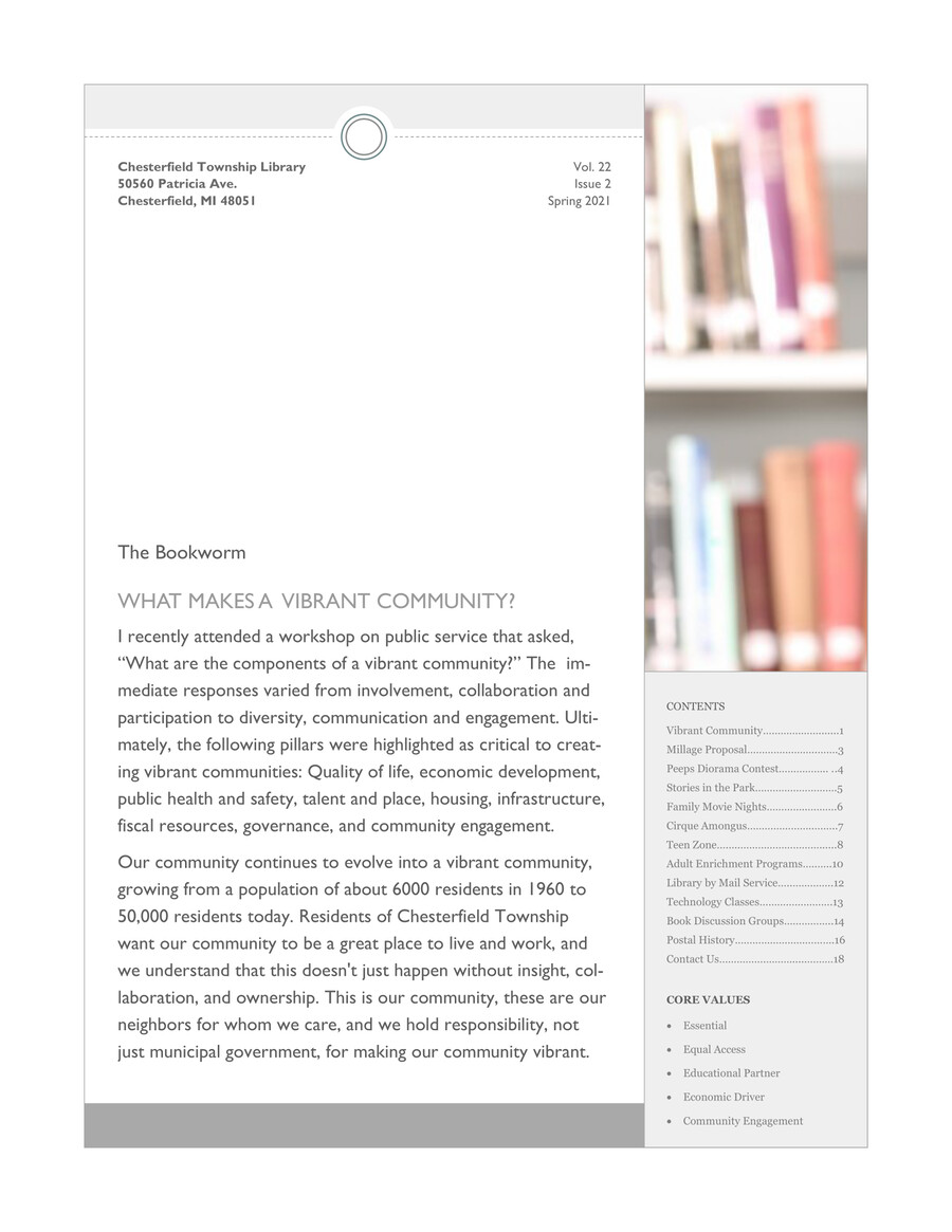 2021 Spring Newsletter Chesterfield Township Library by... - Flipsnack
