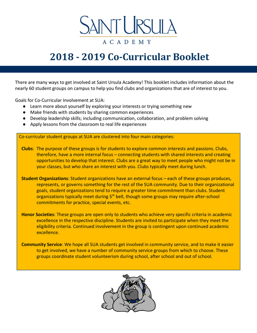 Co-Curricular Booklet 2018-2019 by Misha Bell - Flipsnack