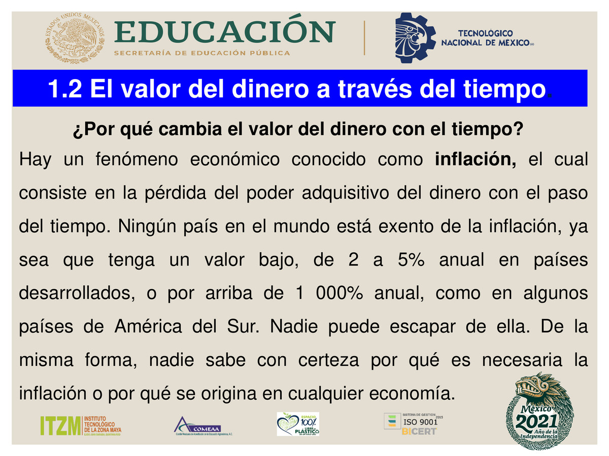 1.2 EL VALOR DEL DINERO A TRAVES DEL TIEMPO 2 EST by Audrey Trejo Ortiz ...