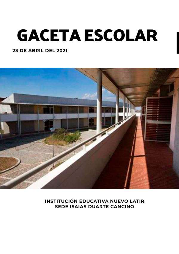 Gaceta Escolar # 1 by - Flipsnack