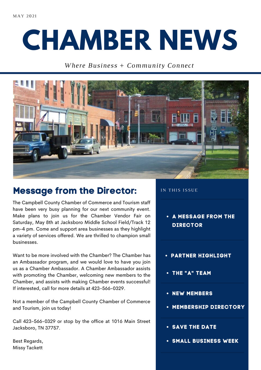 Chamber Newsletter-May 2021 by - Flipsnack