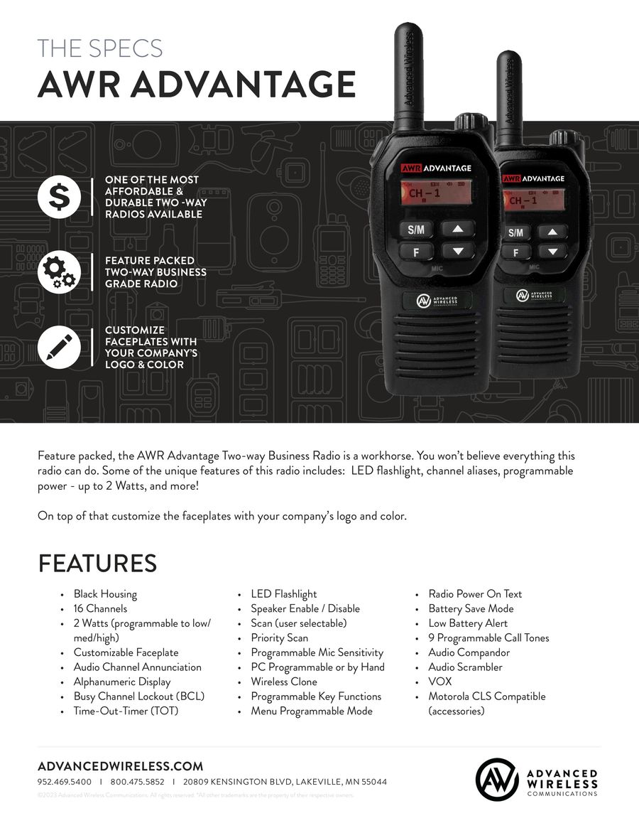 AWR Advantage Spec Sheet by... - Flipsnack