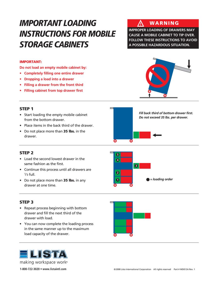 Mobile Cabinet Loading Instructions | LISTA by Smart Storage... - Flipsnack