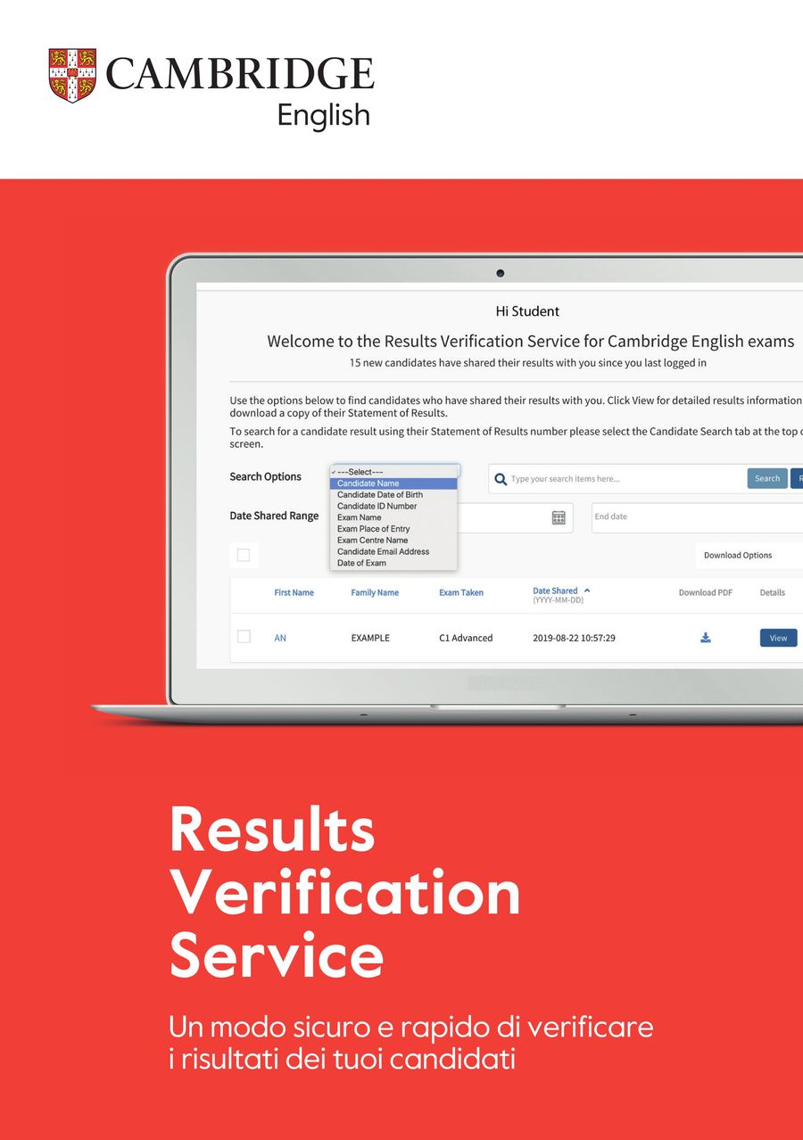 Guida al Results Verification Service by Cambridge University Pre ...