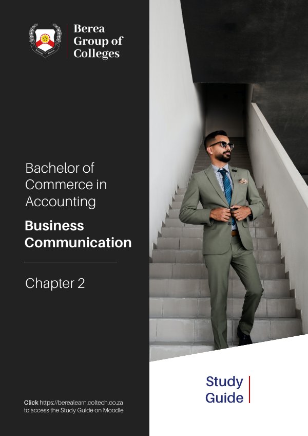 BCom in Accounting: Business Communication Chapter 2 by E-Publishing