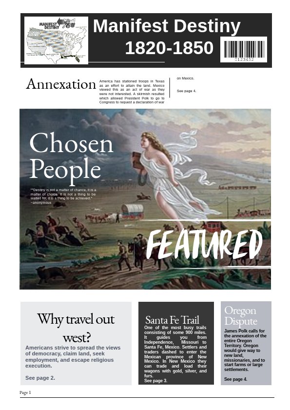 Manifest Destiny U.S History Project By: Jasmine Maldonado by Jasmine M ...