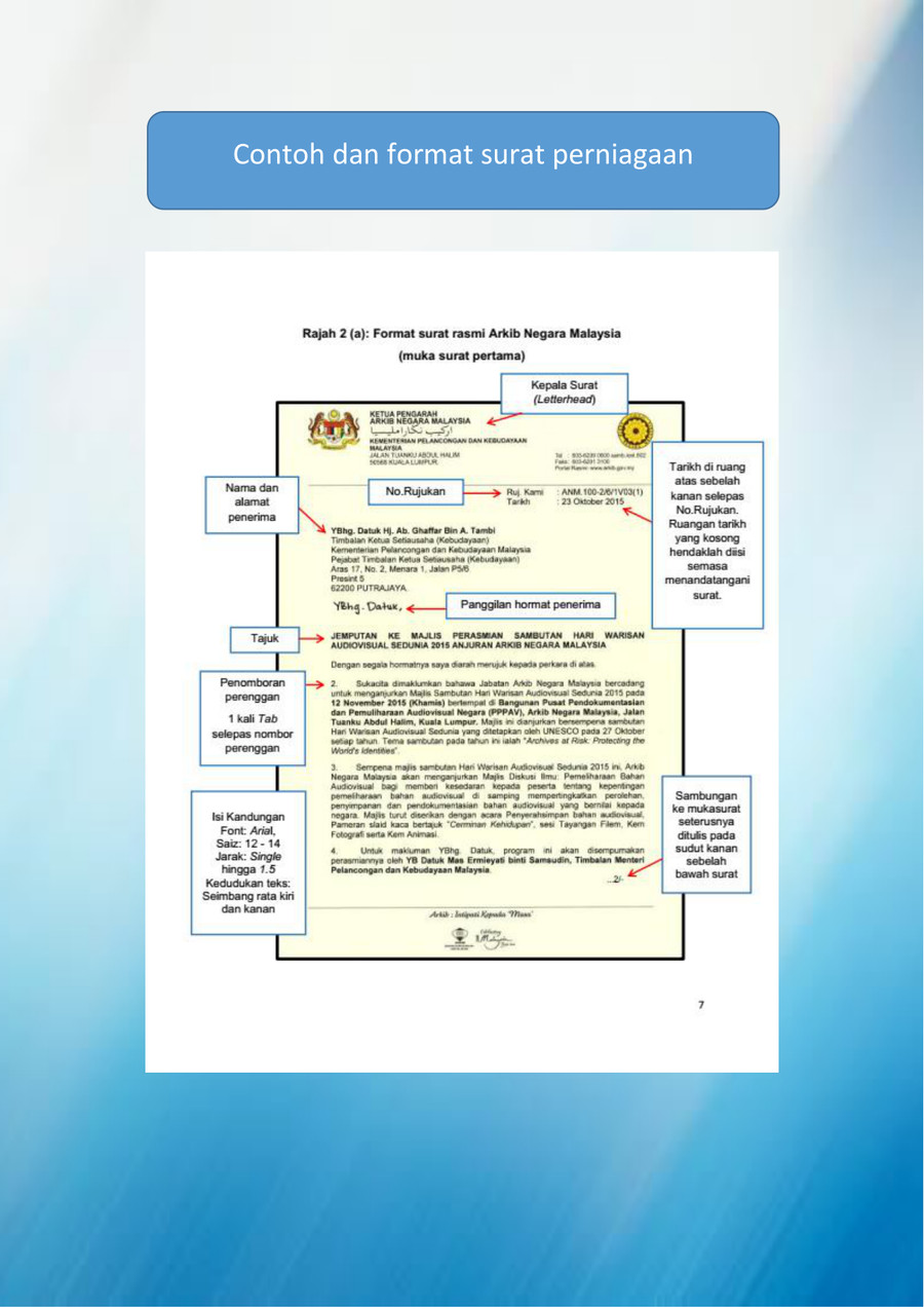 Contoh dan format surat perniagaan by Shafiq - Flipsnack