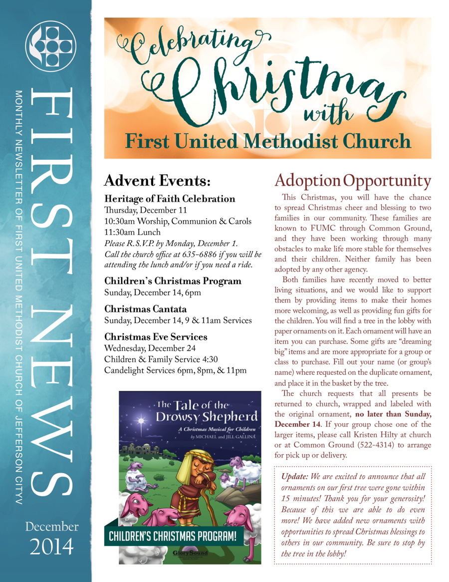 December Newsletter from First United Methodist Church by Ashley ...