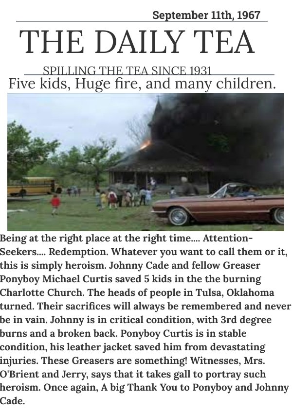 The Outsiders Newspaper Project by Joy Obi - Flipsnack