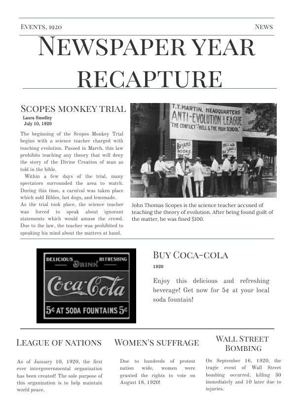 1920s Newspaper Project Assignment by L Smedley - Flipsnack