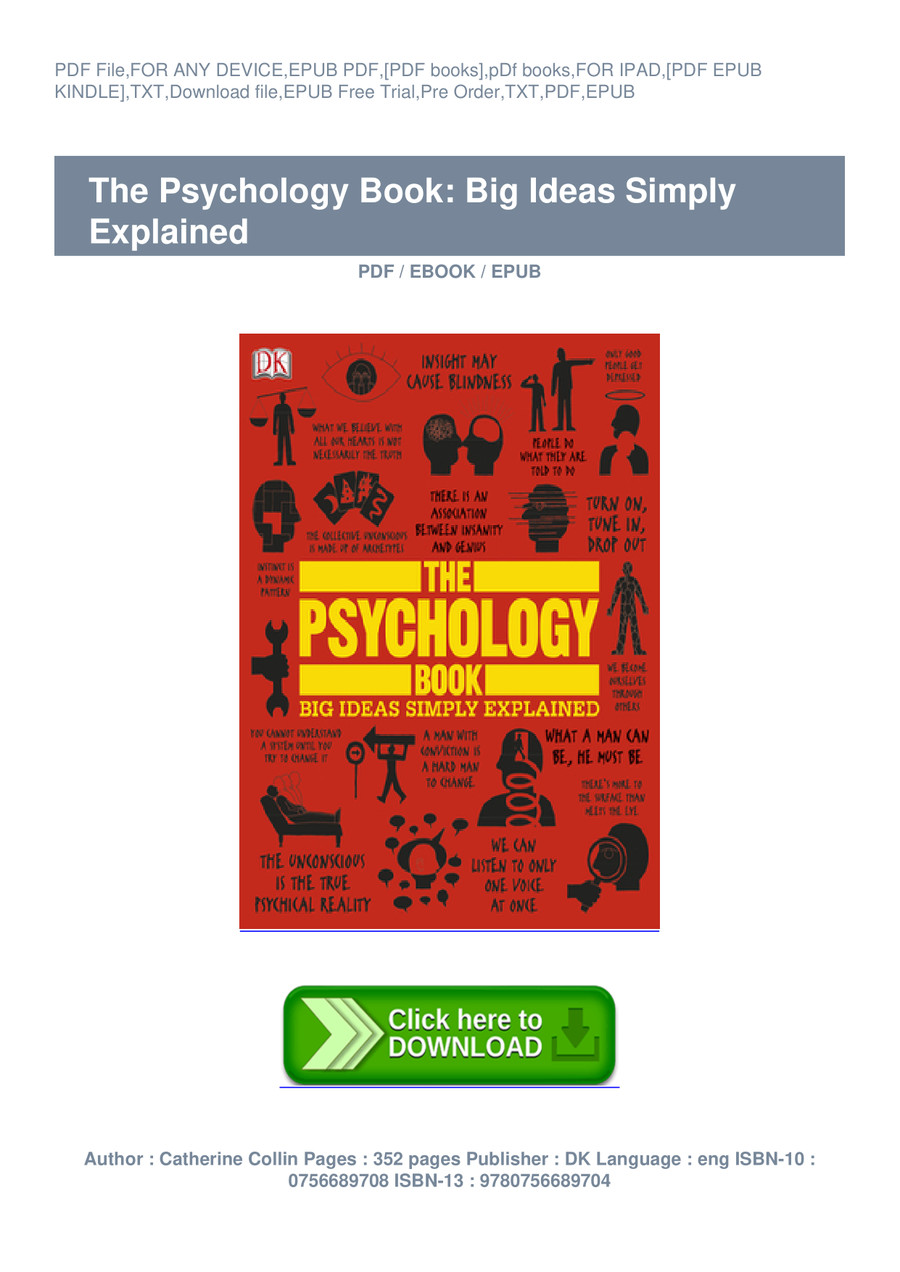 [FREE] [DOWNLOAD] The Psychology Book: Big Ideas Simply Explaine by ...