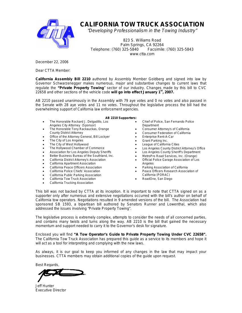 Private Property Towing _ Cover Letter by Burt Dean - Flipsnack