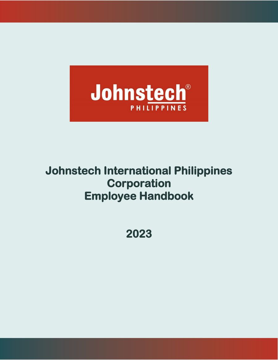 Johnstech International Philippine Company Handbook by Megan Kirsch - Flipsnack