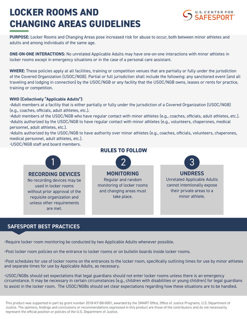 Locker Rooms and Changing Areas Guidelines by USATF - Flipsnack