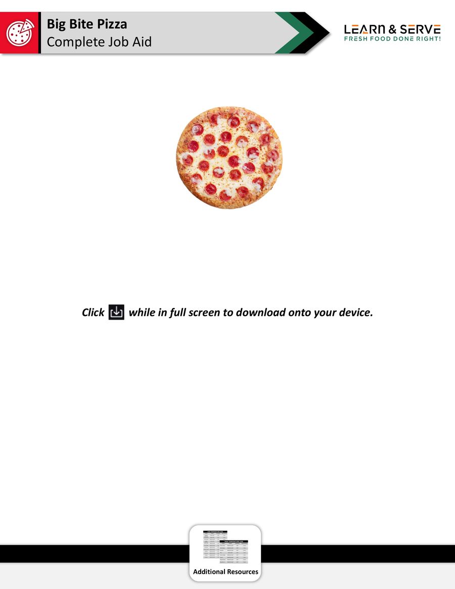 Big Bite Pizza - Complete Job Aid by Learn & Serve - Flipsnack