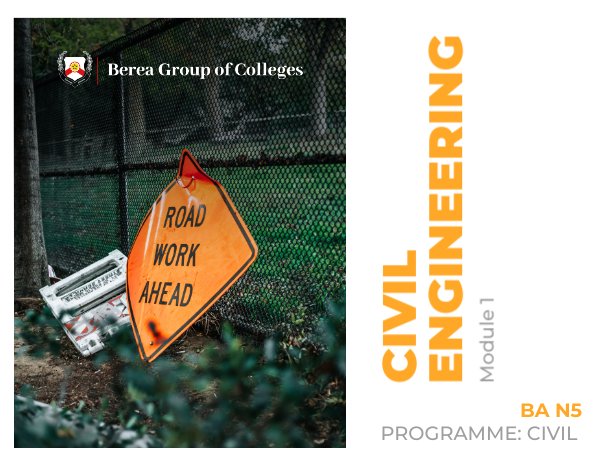 CIVIL ENGINEERING BA N5 Module 1 by E-Publishing - Flipsnack