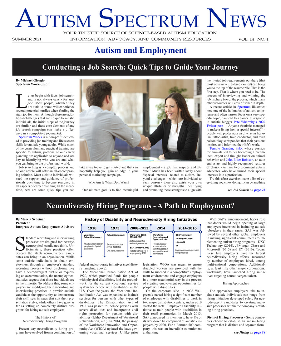 Autism Spectrum News Summer 2021 Issue by Mental... - Flipsnack